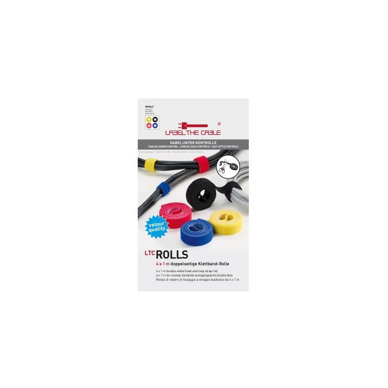 Rollo de velcro ltc rolls 4x1m para atar y organizar cables sch | Leroy ...