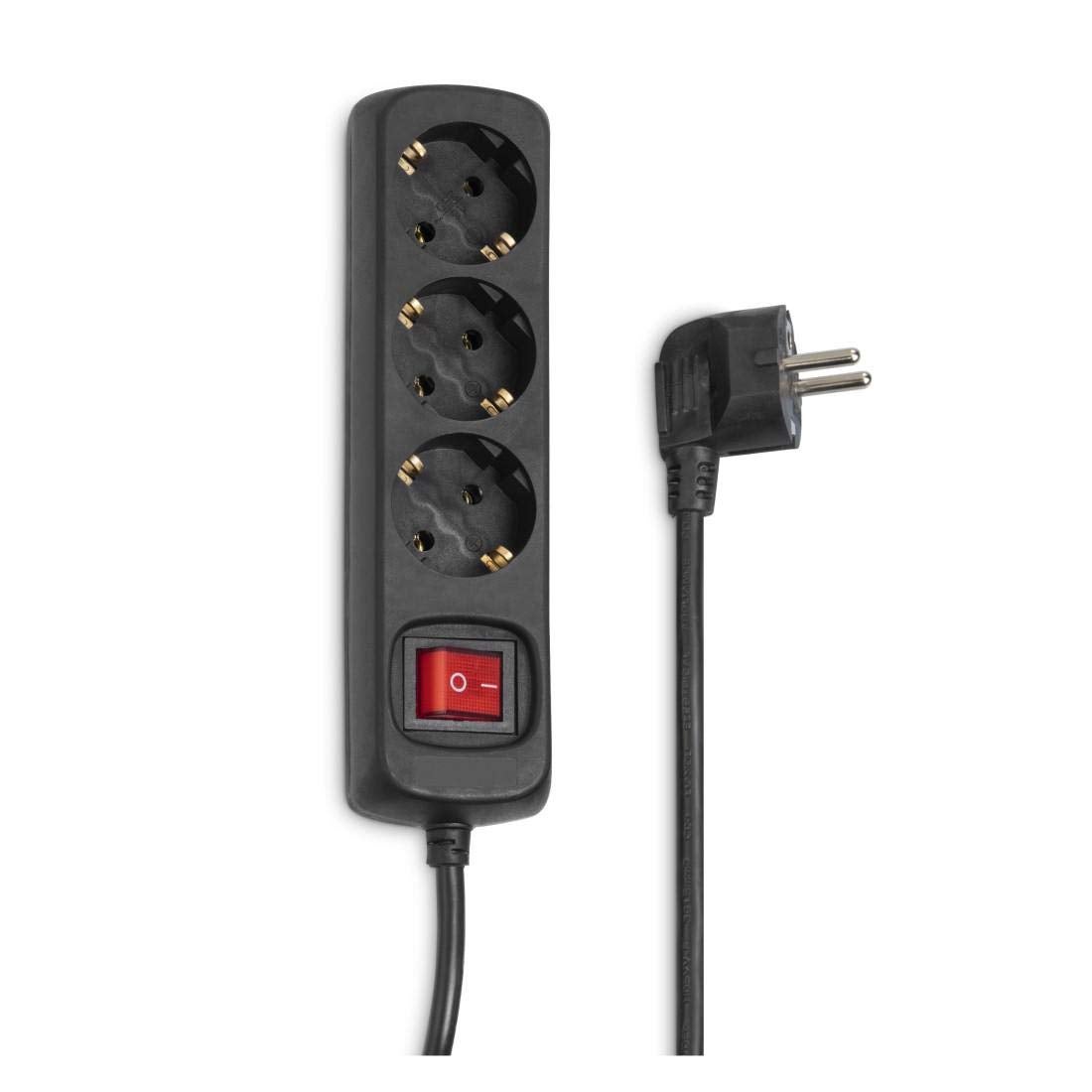 Hama 00030392 3AC outlet(s) 230V 1.4m Black surge protector - Surge ...