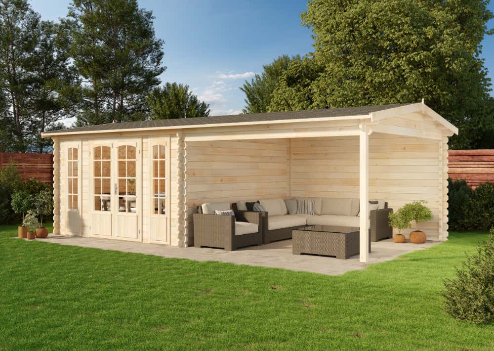 Abri de jardin Fribourg-44 ISO Alpholz, 7.6x4m dim. ext. (cas échéant ...