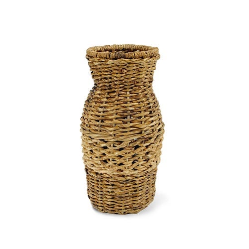 Vase Rond en Rotin Naturel KABA M - Ø16 cm - H32 cm - Style Naturel ...