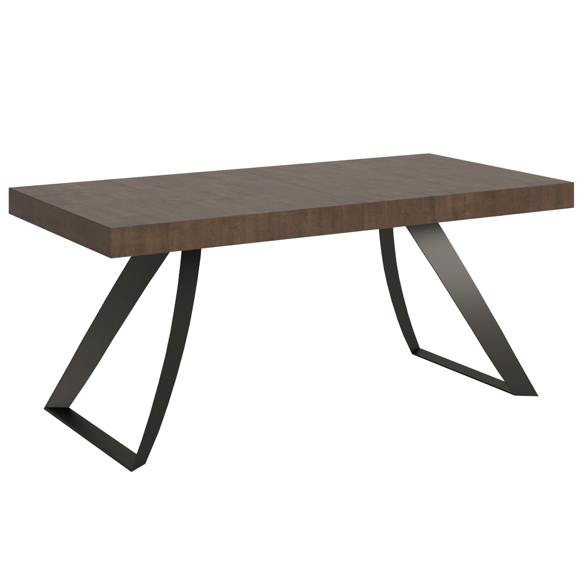 Mesa extensible 90x180/284 cm Proxy Nogal estructura Antracita | Leroy ...