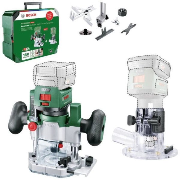Affleureuse Bosch AdvancedTrimRouter 18V-8 avec base Router Plunge ...