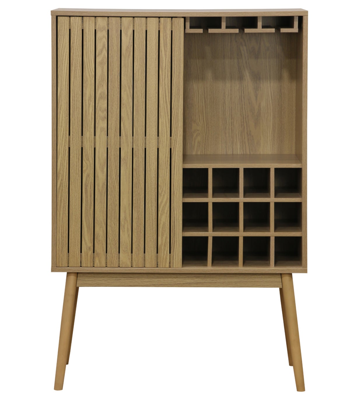 Buffet haut avec range bouteille avec 1 porte coulissante coloris ...