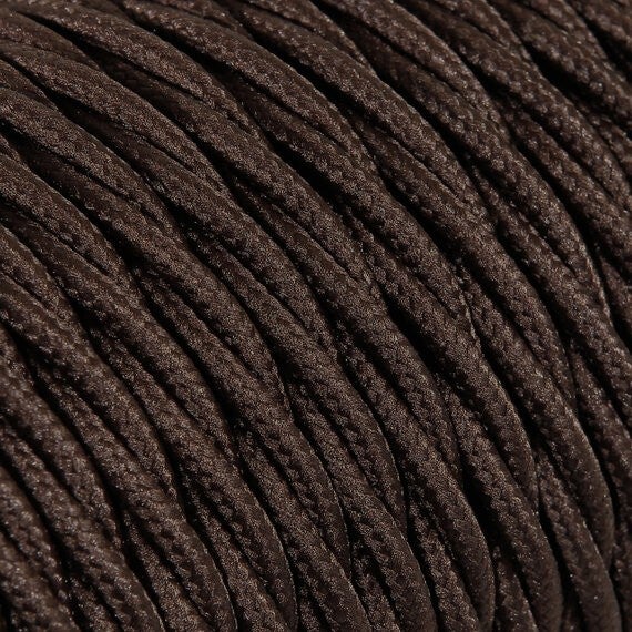 Câble Electrique Marron en Textile Torsadé 3x0.75mm² - Fil Electrique ...