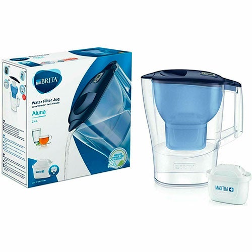BRITA Aluna Caraffa filtrante, Imbuto Brocca: SMMA^Coperchio: ABS, Blu ...