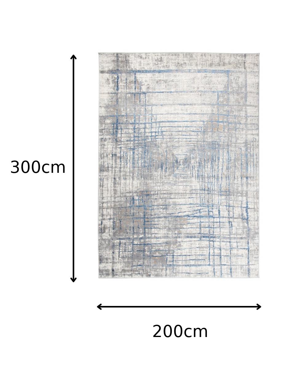 TAPISO Valley Tapis de Salon Moderne Bleu Gris Abstrait Rayé 200x300 ...