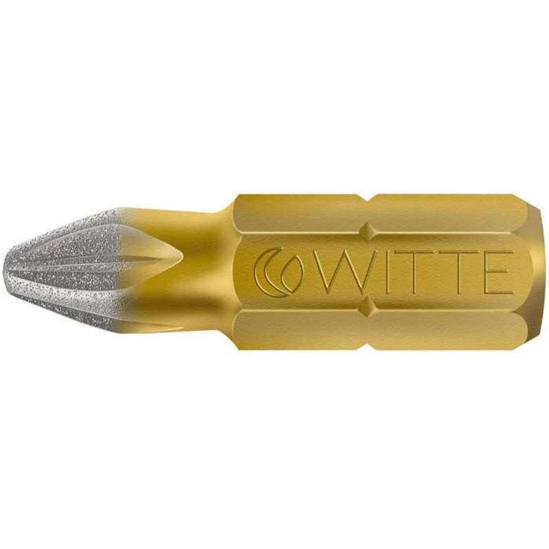 Punta Pozidriv DIAMOND guía 1/4" corta (PZ1x25) Witte 27611 | Leroy Merlin