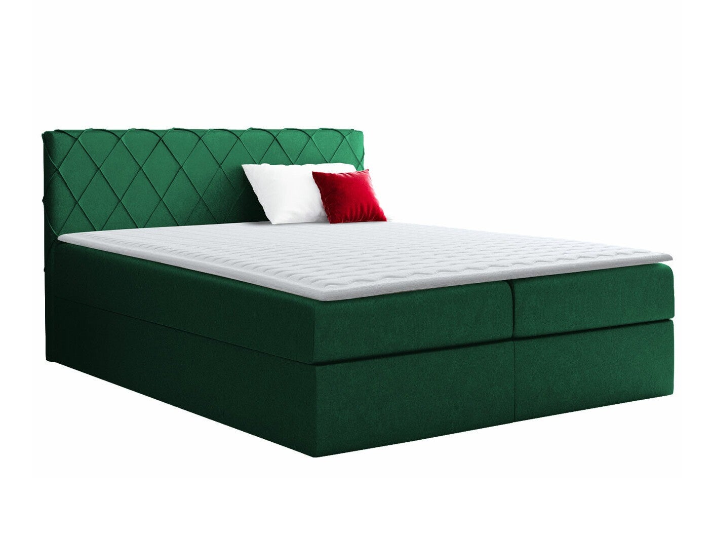 Letto continentale Baltimore 127, Singolo, Continentale, Verde, 120x200 ...