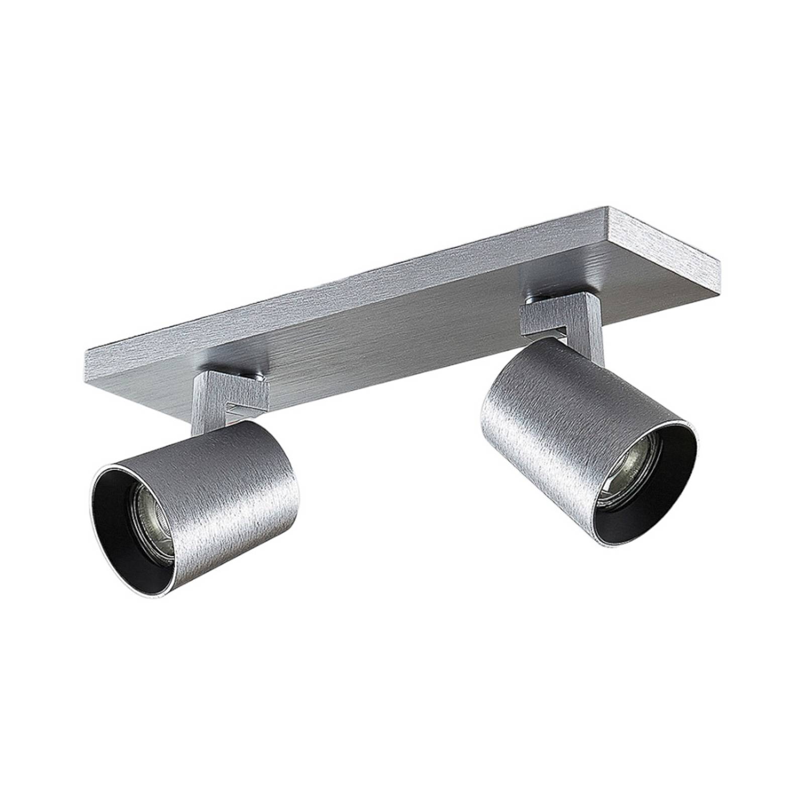 Arcchio Iavo foco techo, angular, aluminio 2 luces, foco empotrado ...