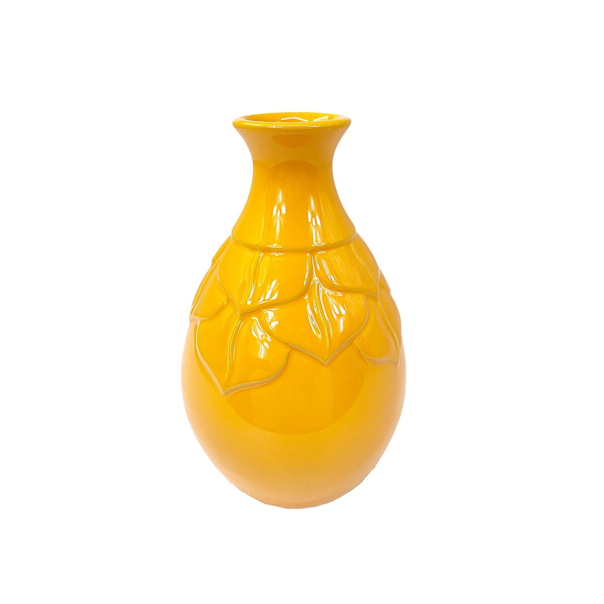 Vase Romimex Moutarde Céramique 16 x 25 x 16 cm | Leroy Merlin