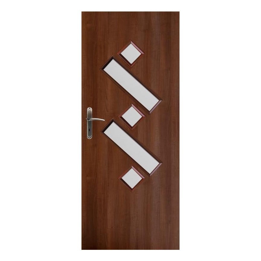 Porte d'intérieur vitrée MONDEO noyer - Largeur porte: 70 cm | Leroy Merlin