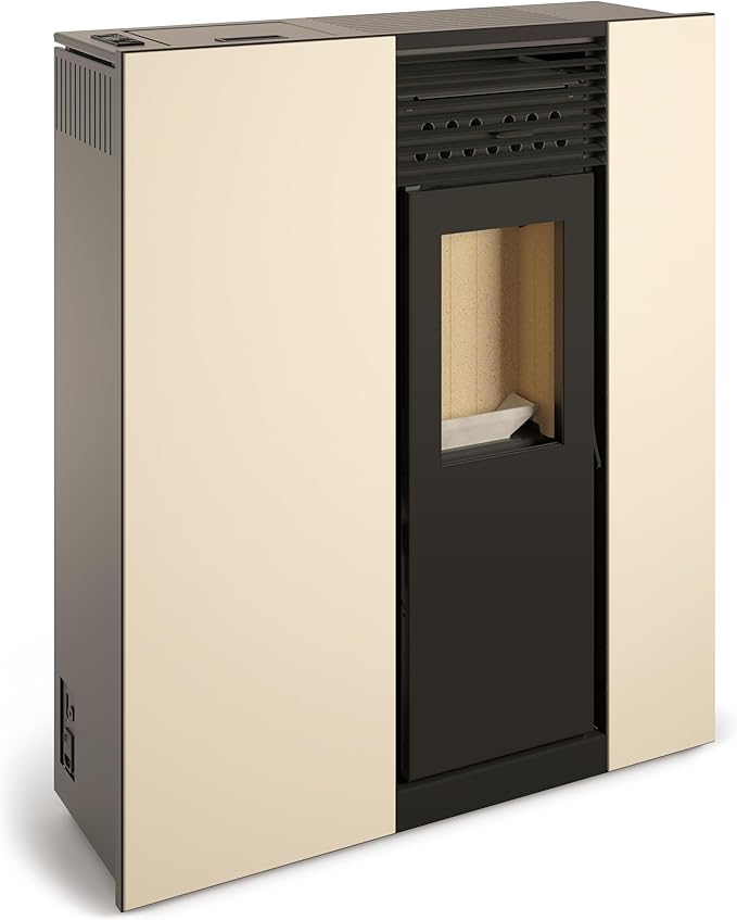 Estufa de Pellets de Pasillo Modelo Virgo de 12 kW - Color Blanco ...