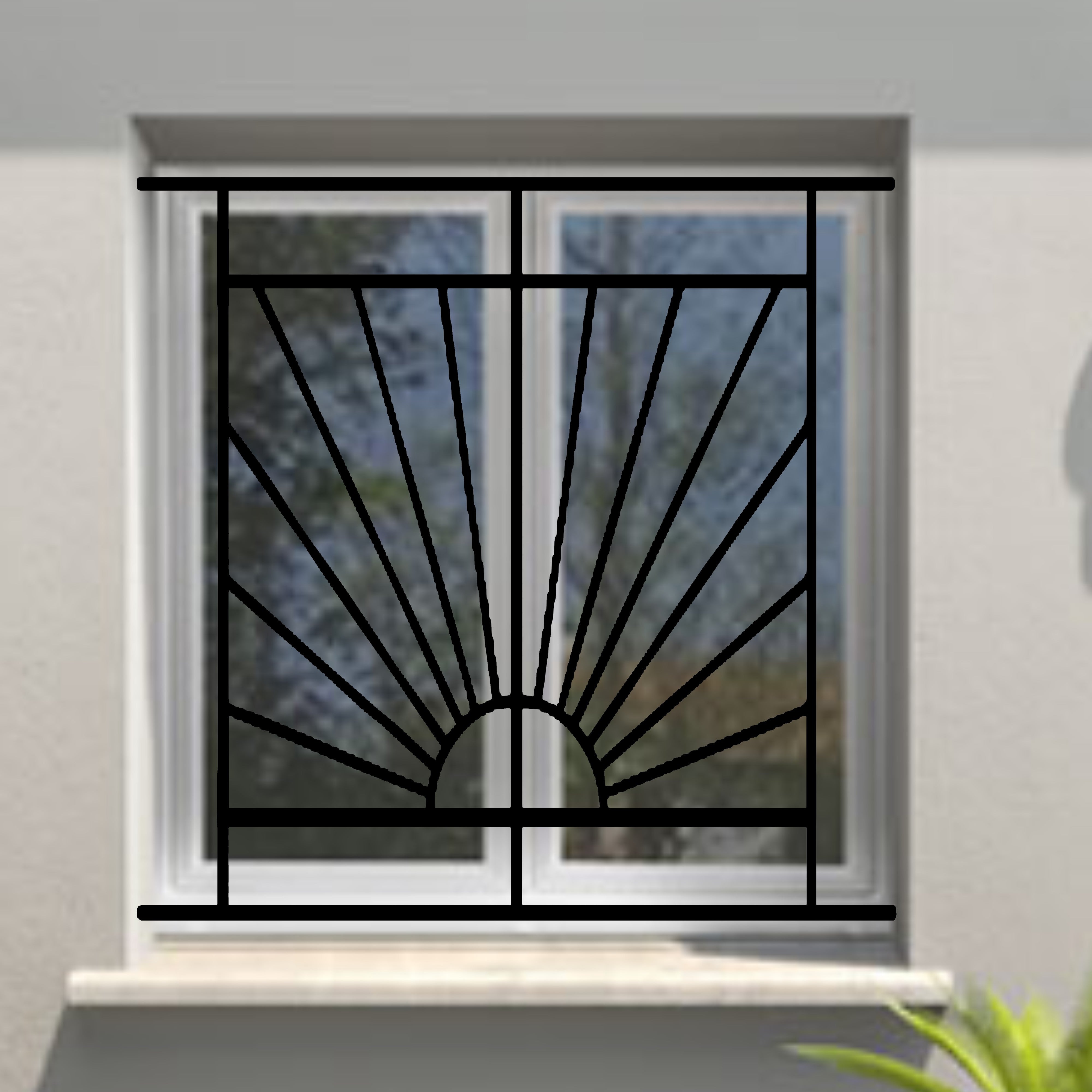 Reja de seguridad Soleil para ventana H = 115 cm x W = 100 cm ...