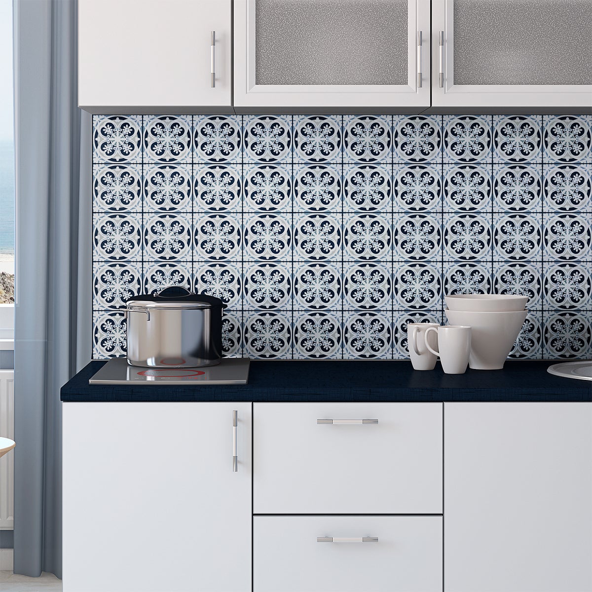 Sticker Mural Carrelage adhésif Cuisine Salle de Bain - 30 STICKERS ...