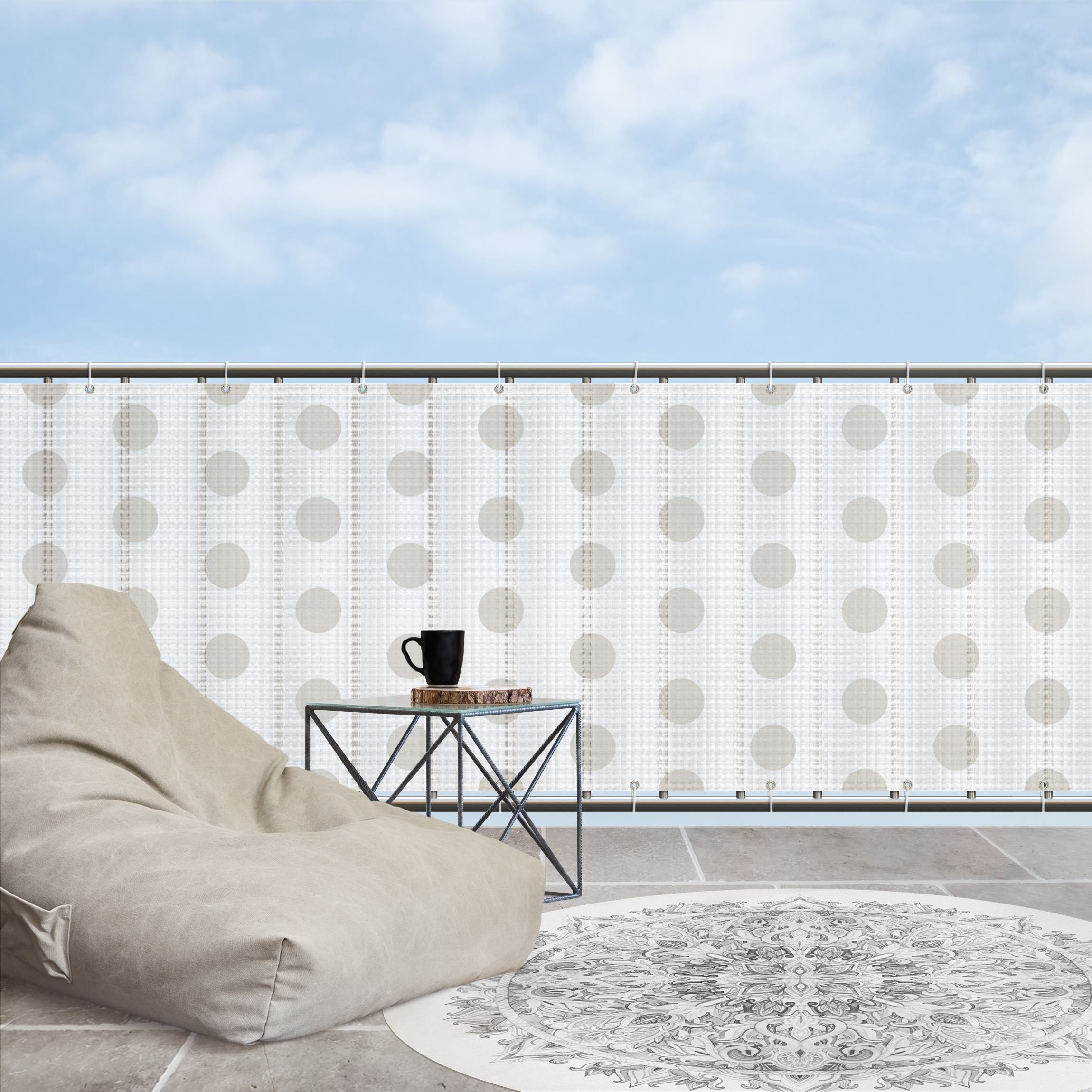 Brise vue brise vent balcon appartement jardin beige H.1 x L.5 M avec ... Brise vue brise vent balcon appartement jardin beige H.1 x L.5 M avec ...