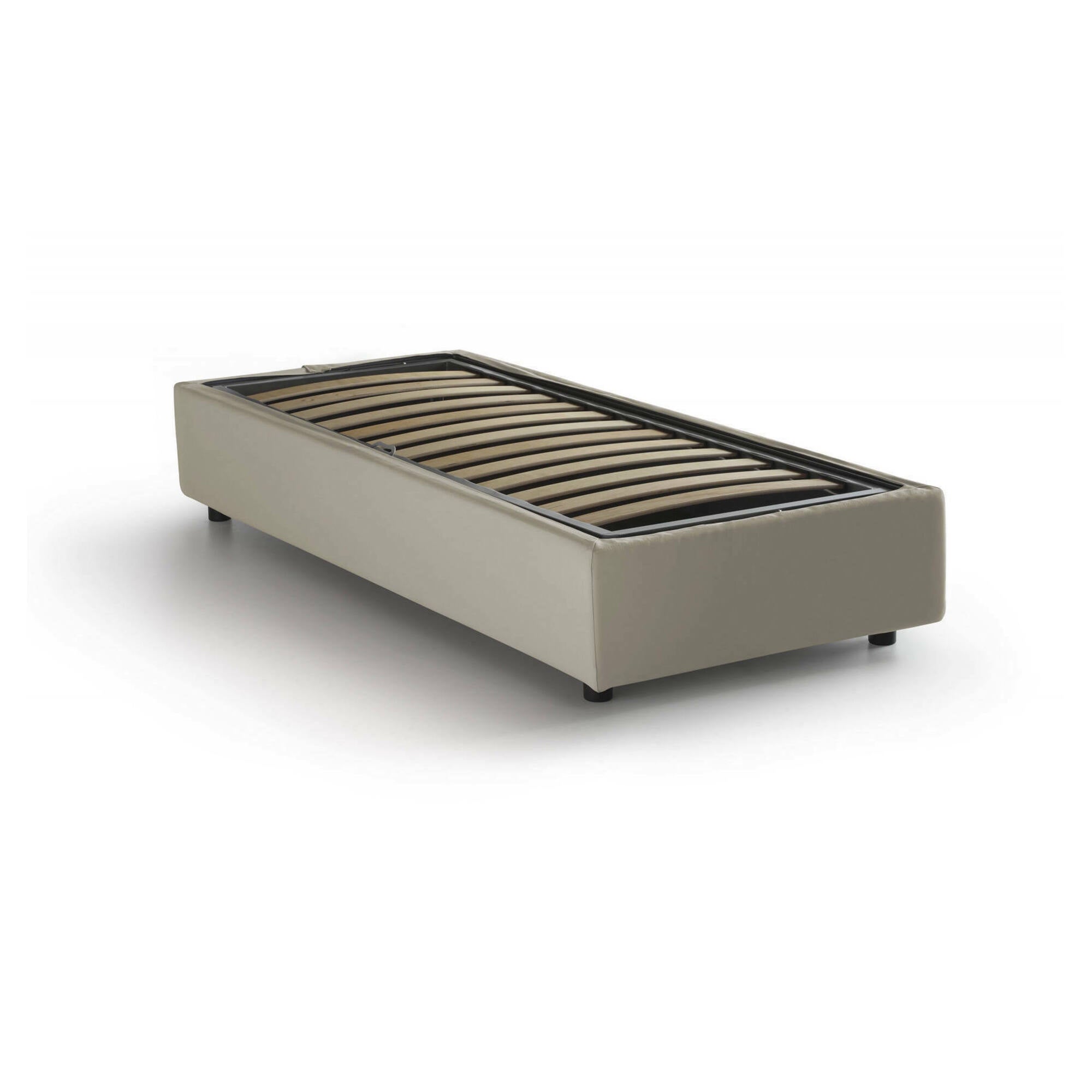 Lit simple Acrostico, Lit coffre avec revêtement en tissu, 100% Made in ...