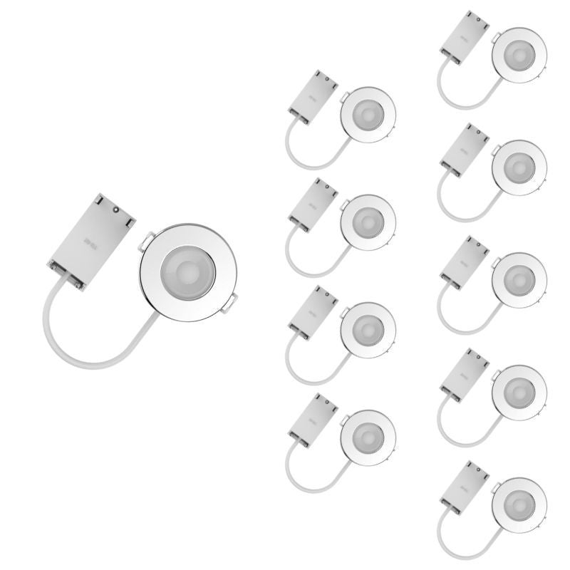 Spot LED étanche IP65 Encastrable Dimmable CCT 6W Alu - Pack de 10 ...