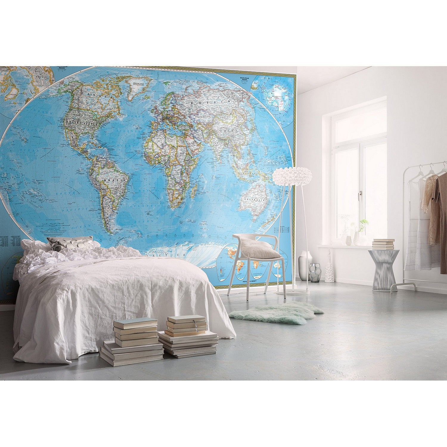 Poster géant intissé The World Political - 400 x 260 cm | Leroy Merlin