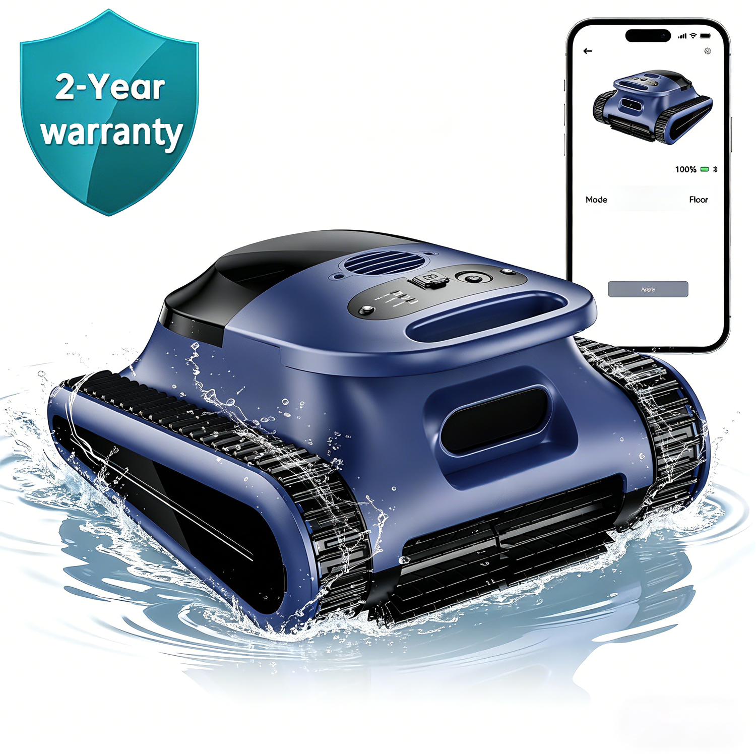 (Nouveauté 2025) Robot nettoyeur sans fil, pour piscines enterrées ...