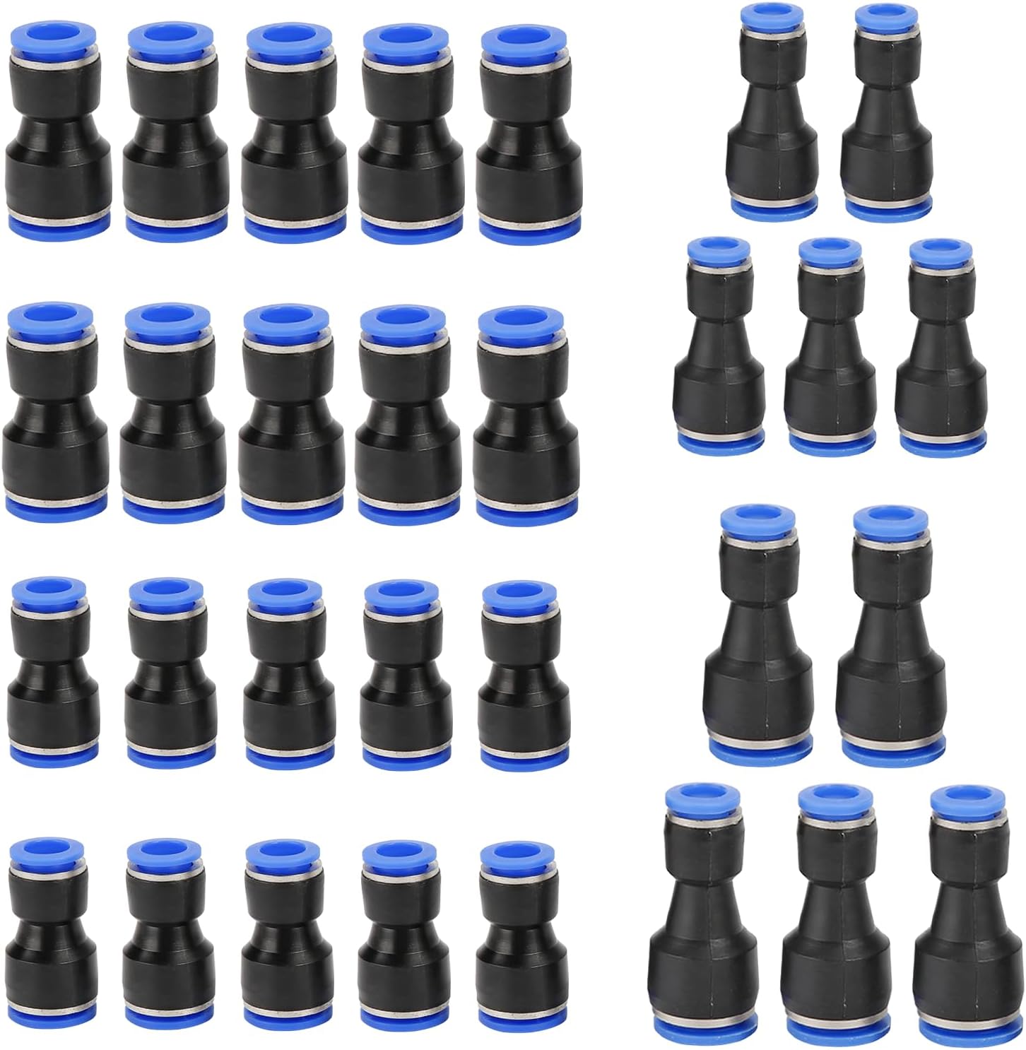 Lot de 30 Raccord Pneumatique Réducteur 8-6,10-8,8-4,12-6mm OD ...
