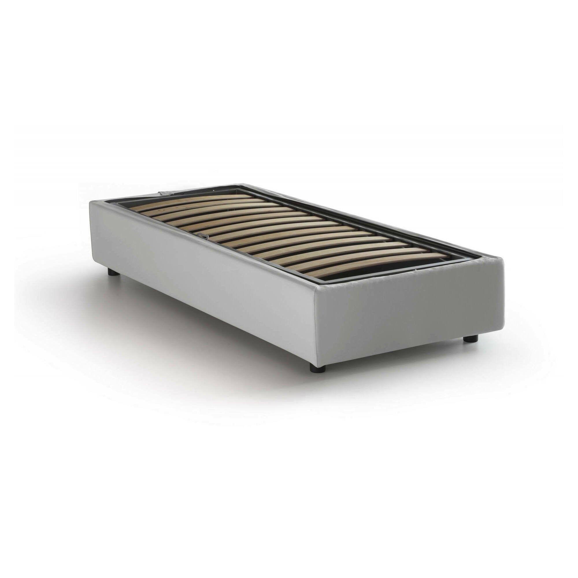 Lit Simple Made in Italy, Coffre Dimension Matelas 80x200 cm, Blanc ...