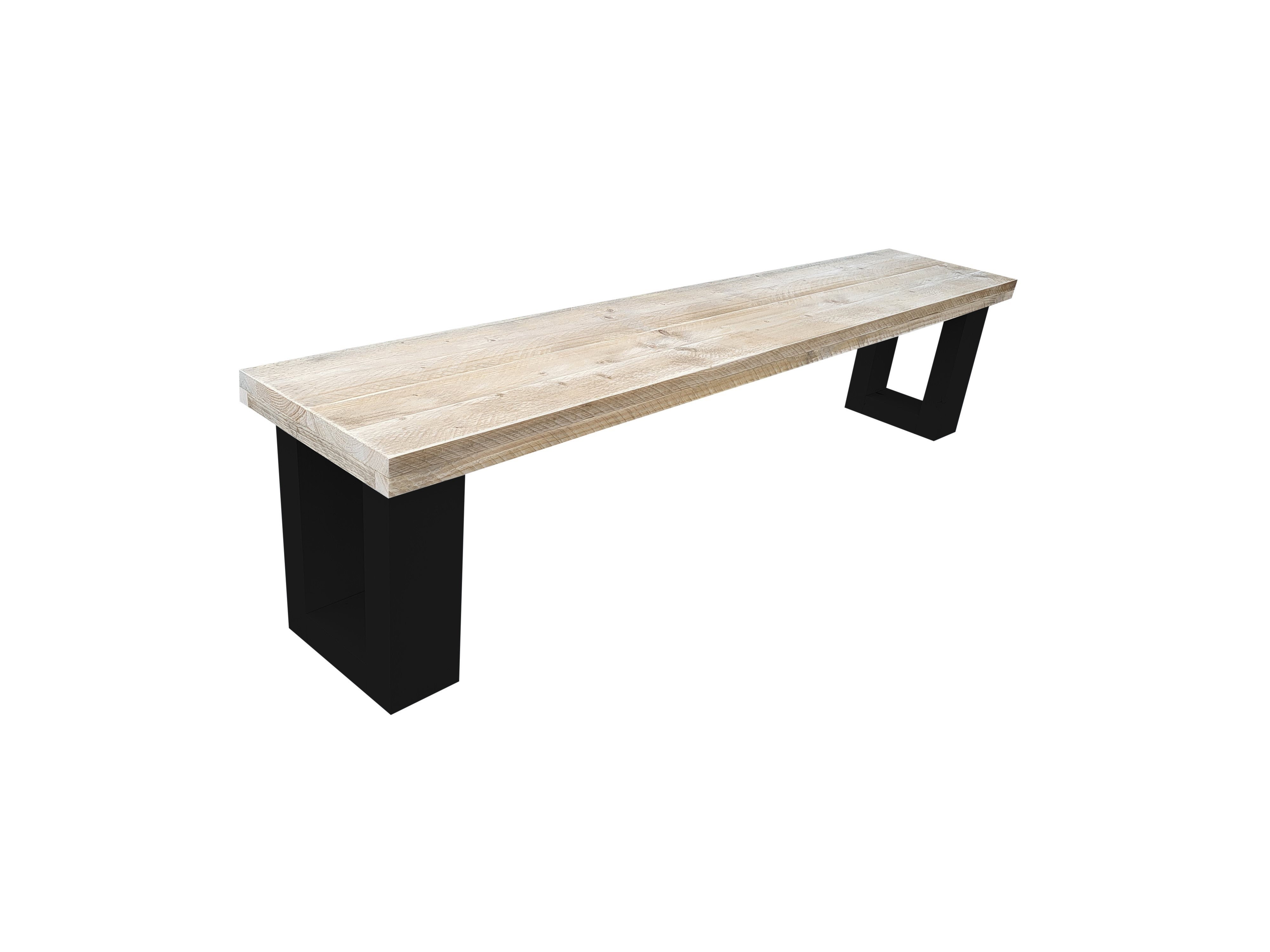 Wood4you - Banc de Jardin New England Échafaudage Bois 170 cm Noir banc ...