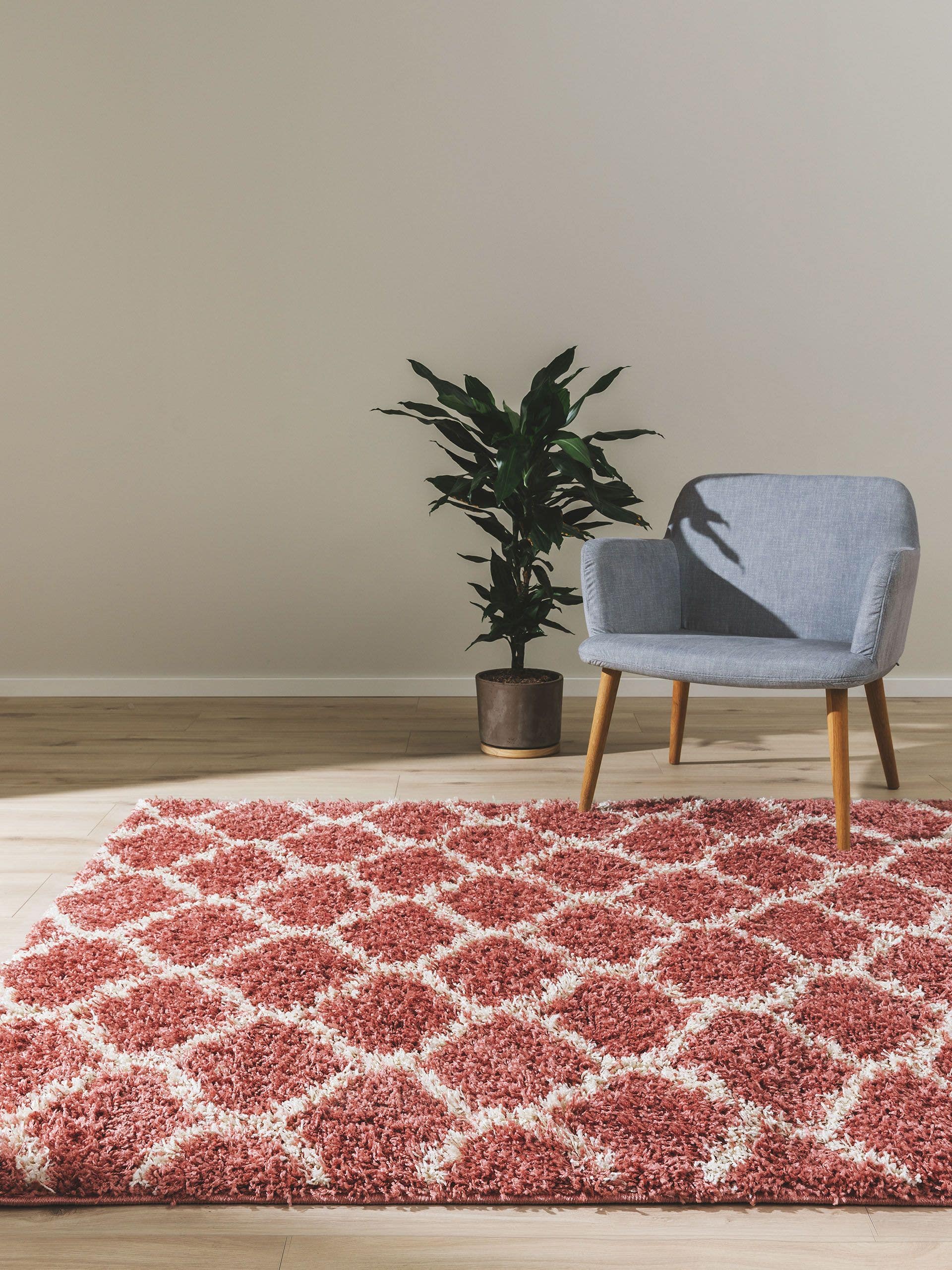 BENUTA - Alfombra pelo largo rosa 200x290 cm | Leroy Merlin