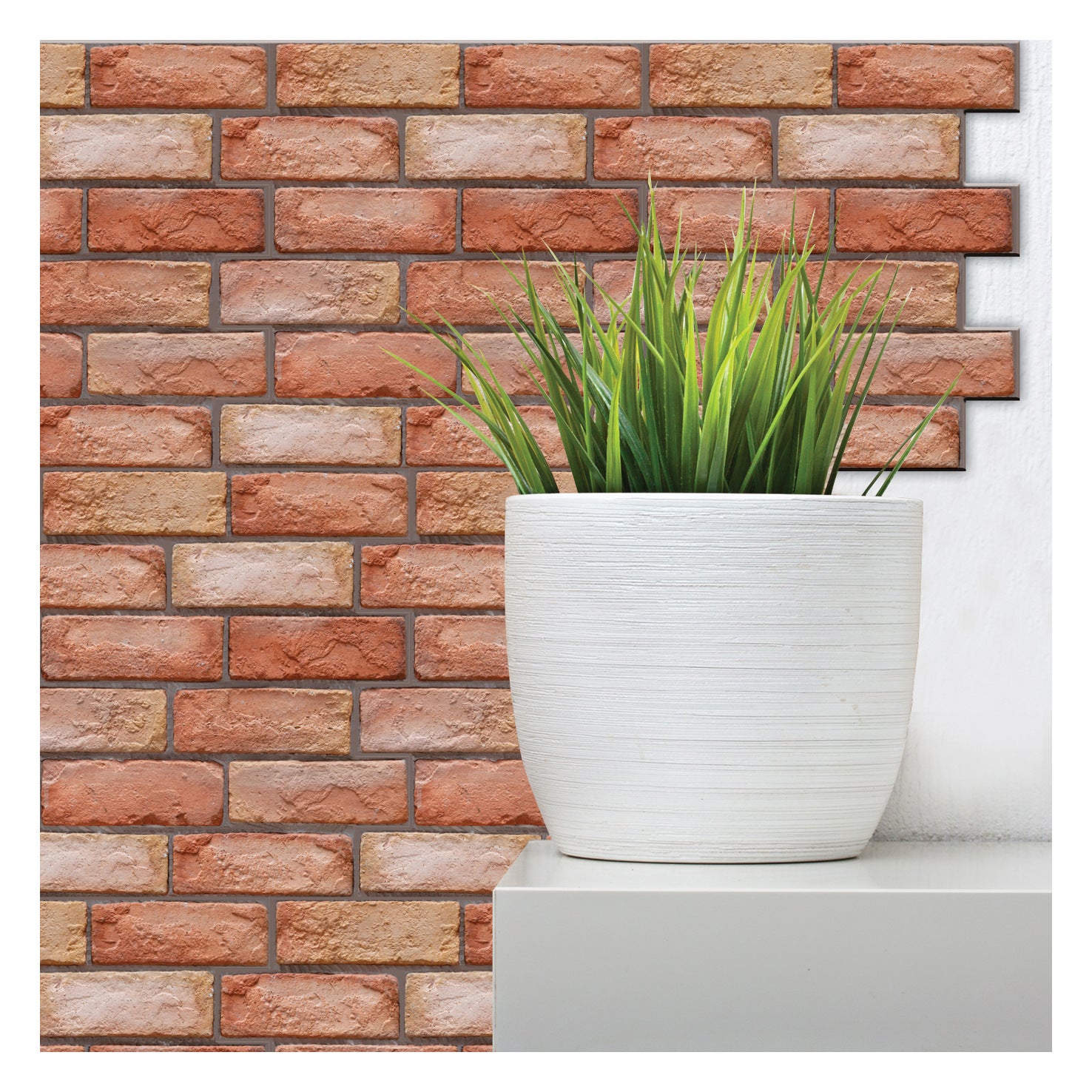 24 láminas autoadhesivas de paneles de ladrillo 3D - Decoración de ...