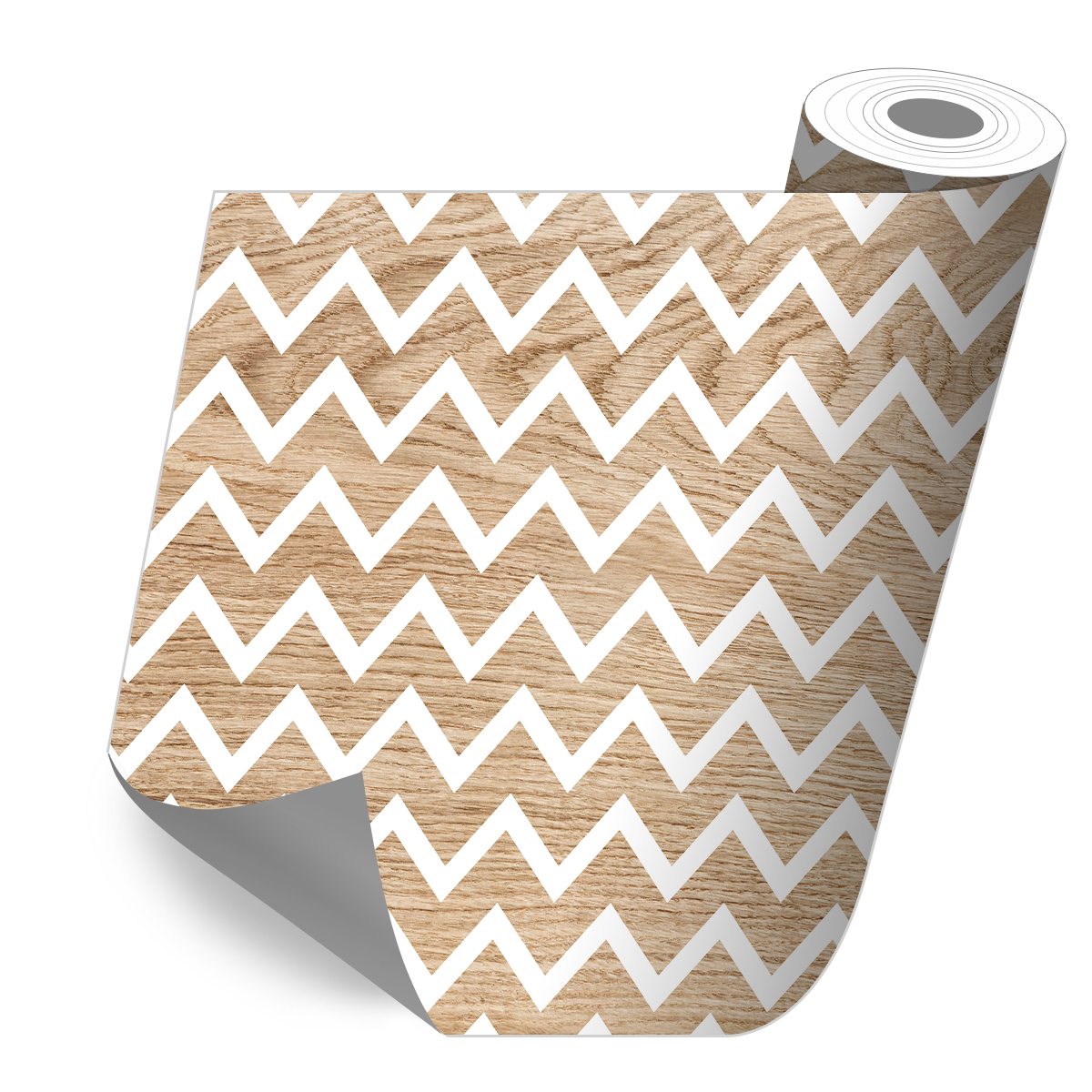 Rollo sticker blanco y madera 80x210 cm | Leroy Merlin