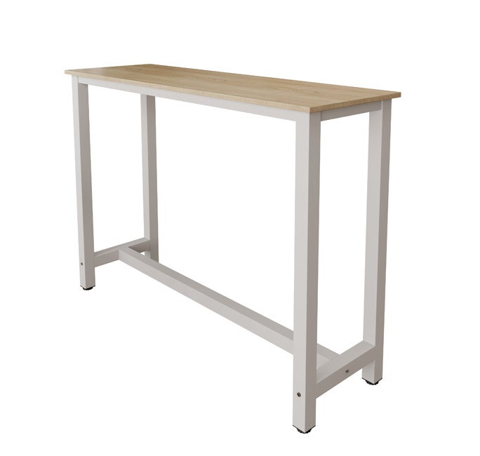 Table haute | Pieds en métal | 140x100x40cm | Plateau de table | Modèle ...