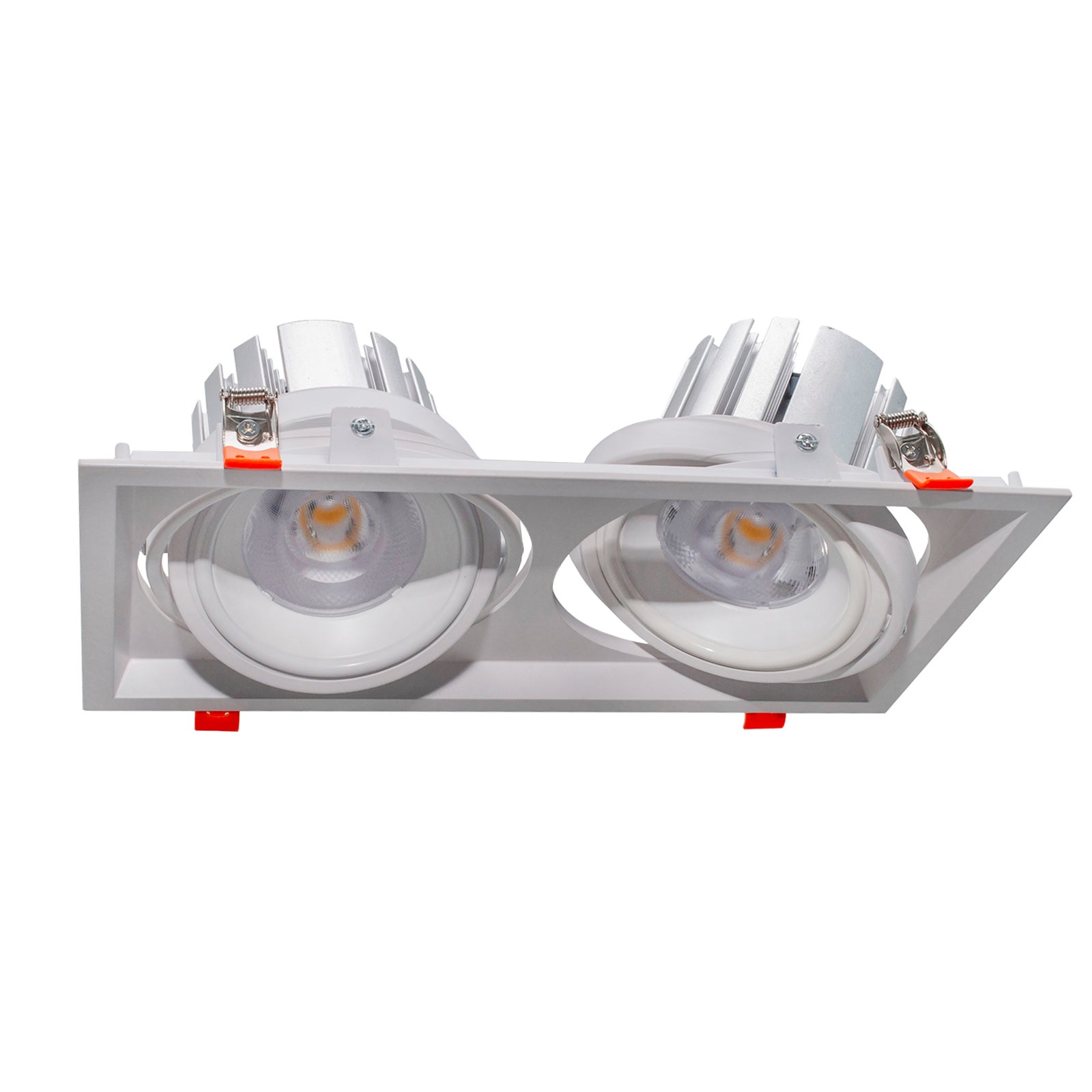 Double downlight à LED 60W AR111 plafonnier de magasin 230V 5400lm ...