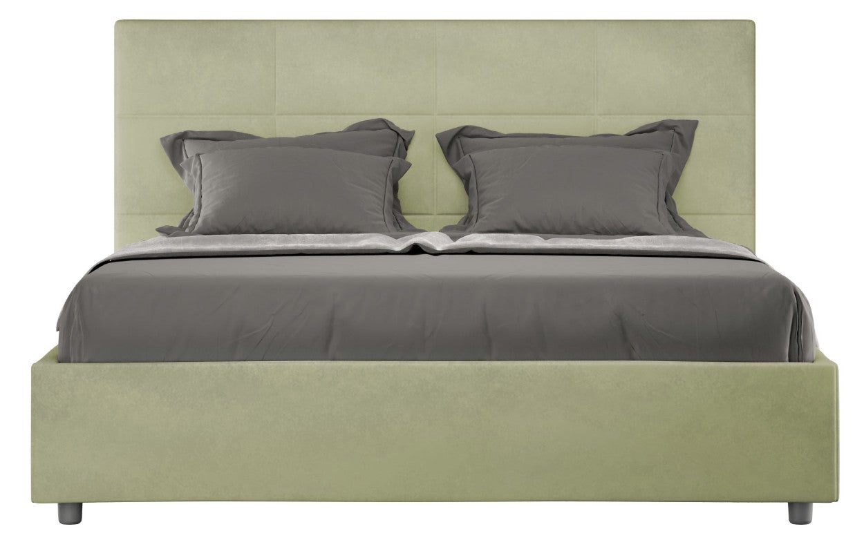 Cama tapizada de microfibra Mira-Color Verde caqui-Ropa de cama 140x190 ...