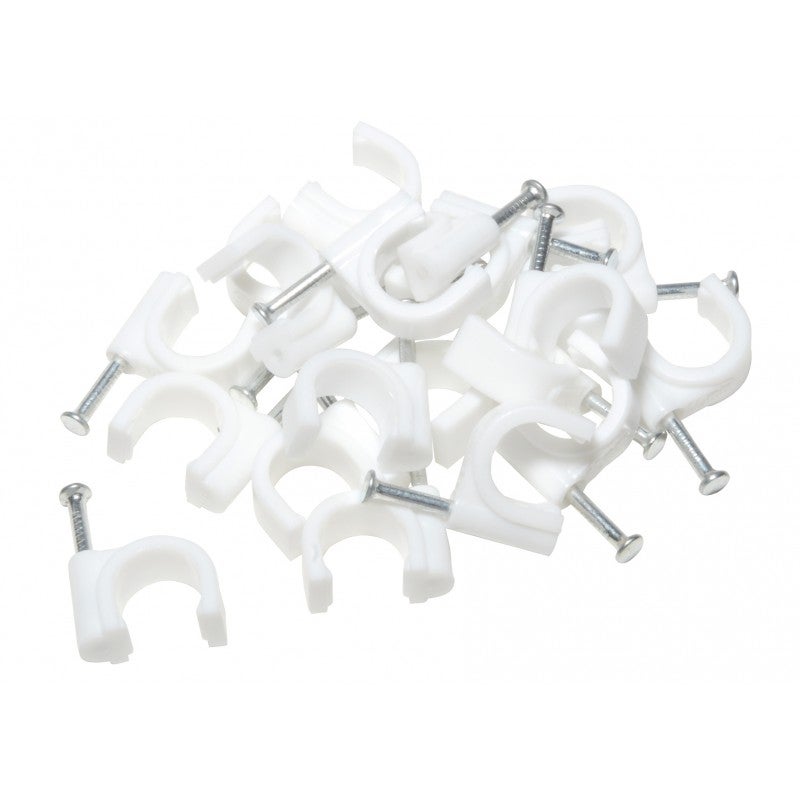 30 piezas de grapas blancas para cable TV | Leroy Merlin