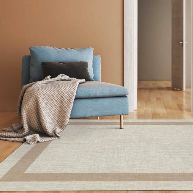 Alfombra Vinilo Tejido Cenefa Interior 140x200 Antideslizante Interior