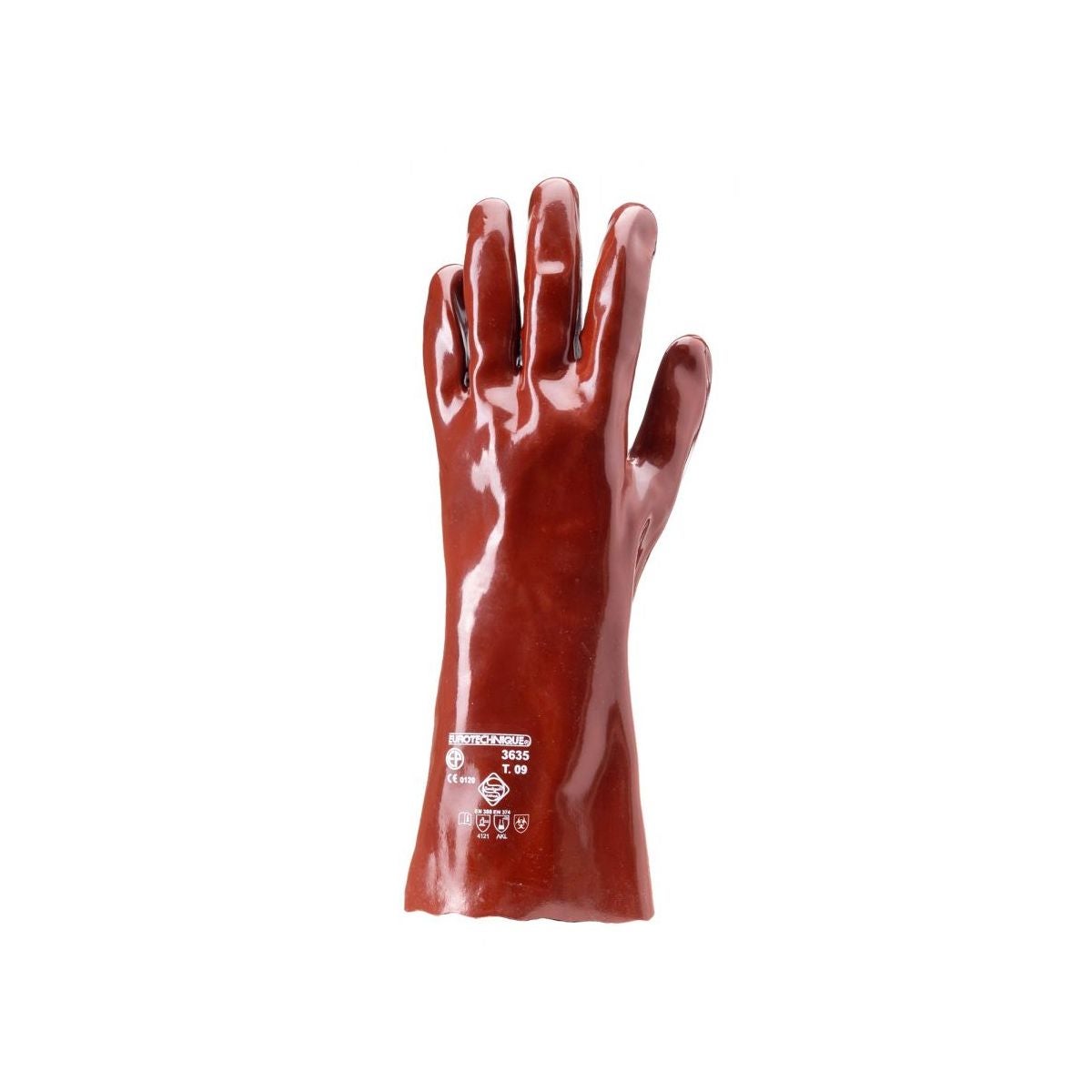 Lot de 10 paires de gants PVC rouge enduit 35 cm Actifresh - Coverguard ...