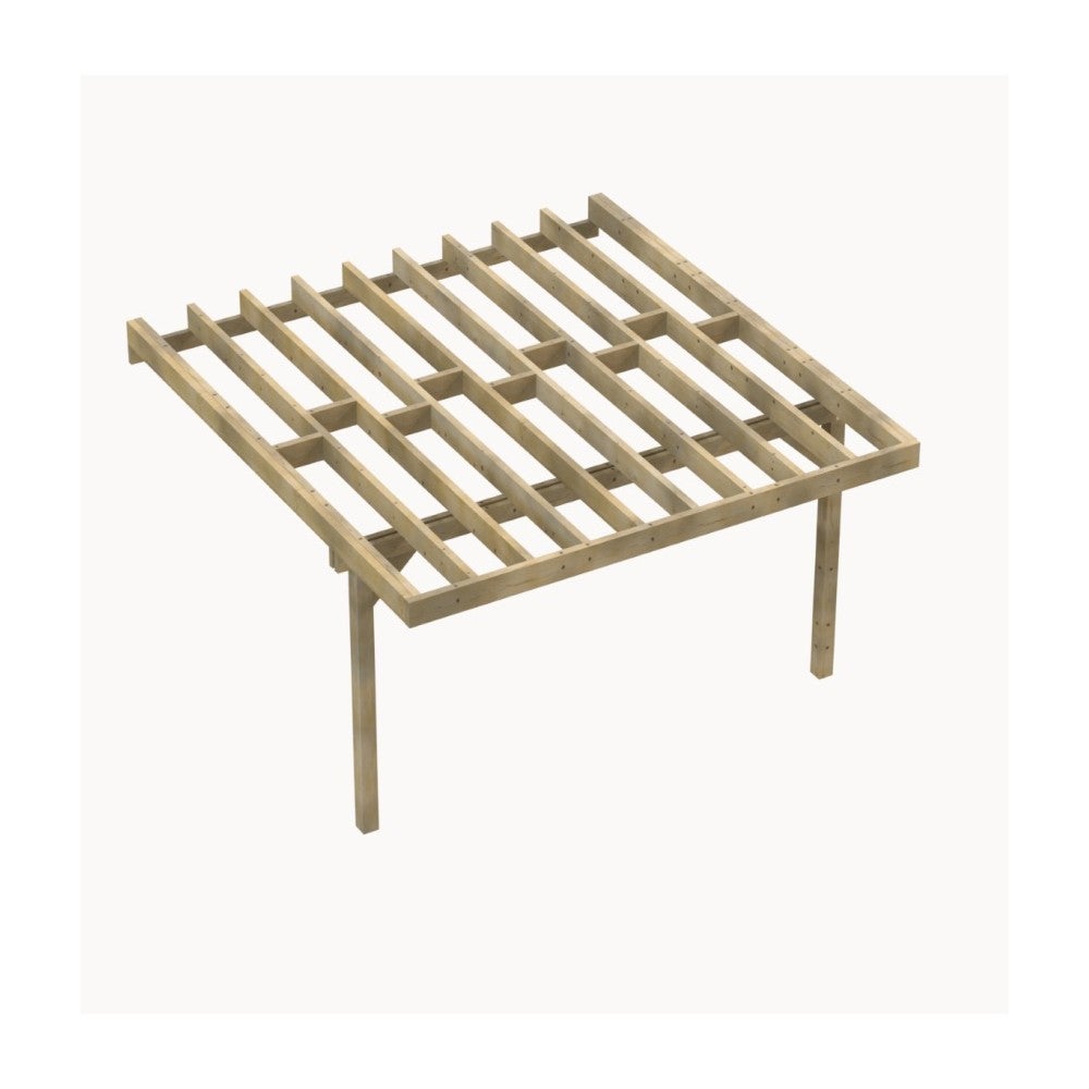 Structure Terrasse Bois Pilotis en Kit - 4x4,20m - 16,8m2 - Solives ...
