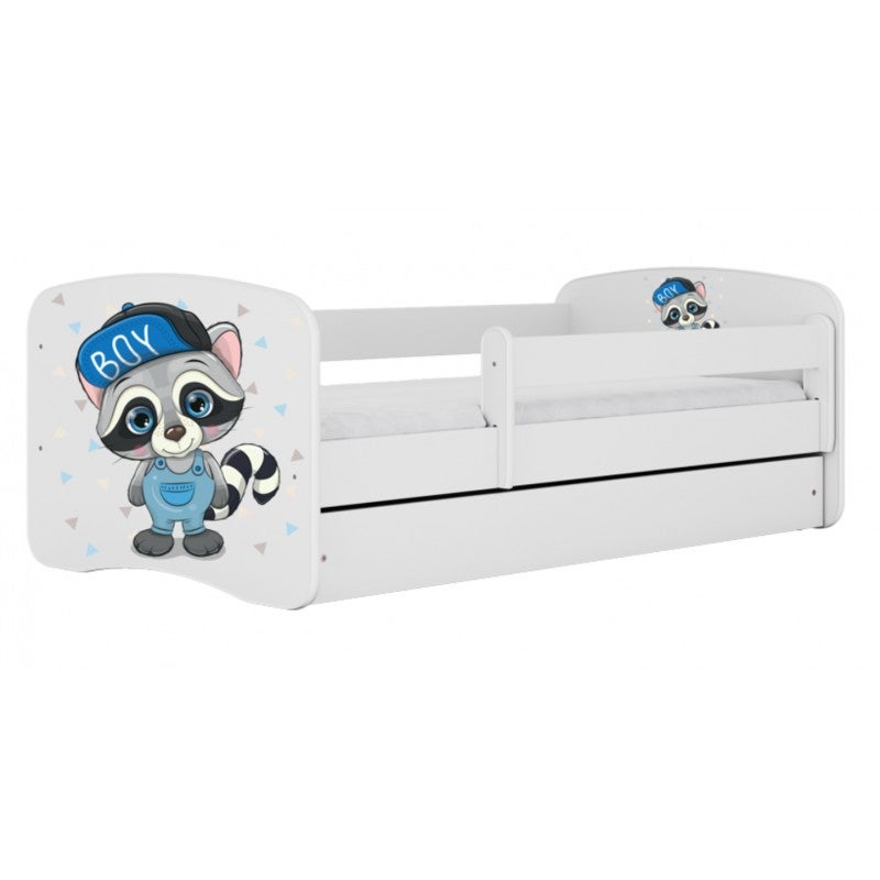 HAPPY - Lit panda enfant 160 x 80 cm sommier + matelas + tiroirs ...