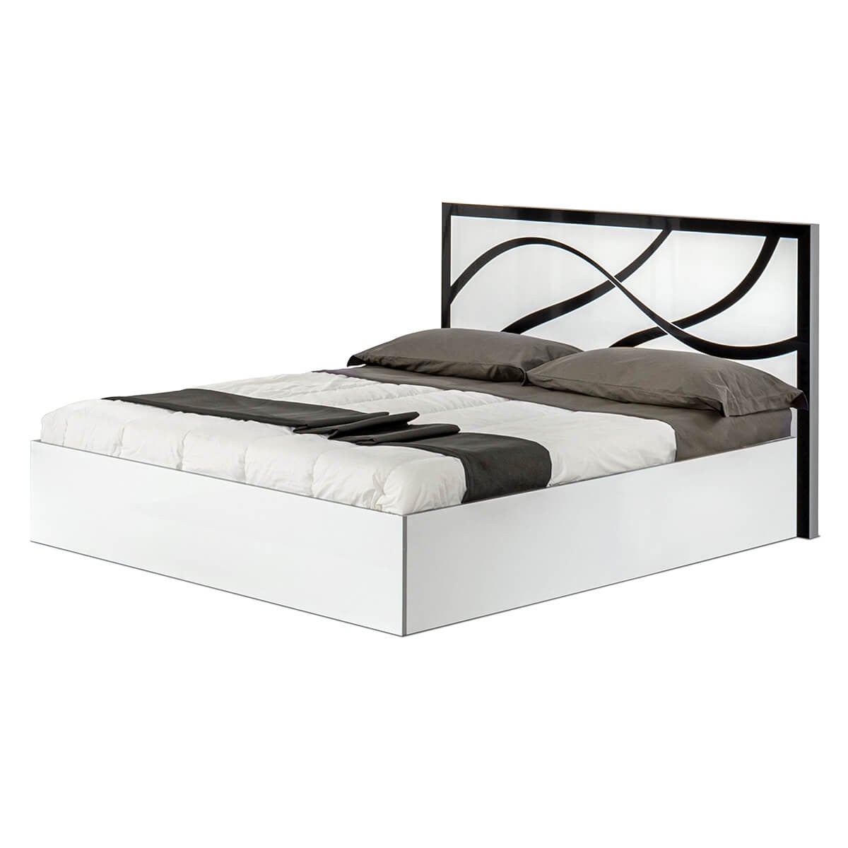 SYLLA BLANCHE - Lit 160x200cm avec Tête de Lit | Leroy Merlin