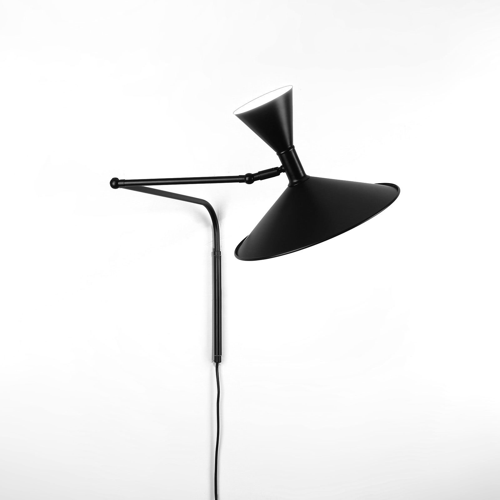 Applique mural "GAMA" noir, bras articulé, double porte-lampe G9 et E14 ...