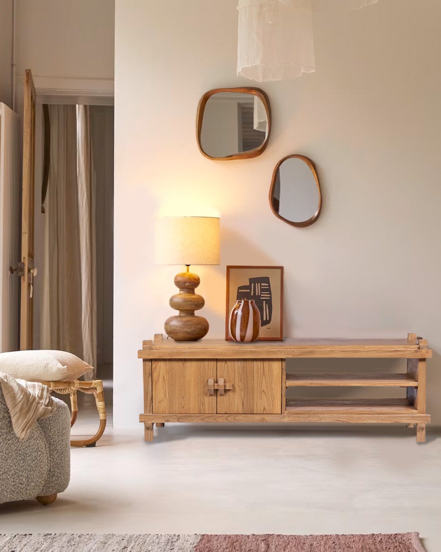 Nara - Meuble tv en bois de teck 150 cm | Leroy Merlin