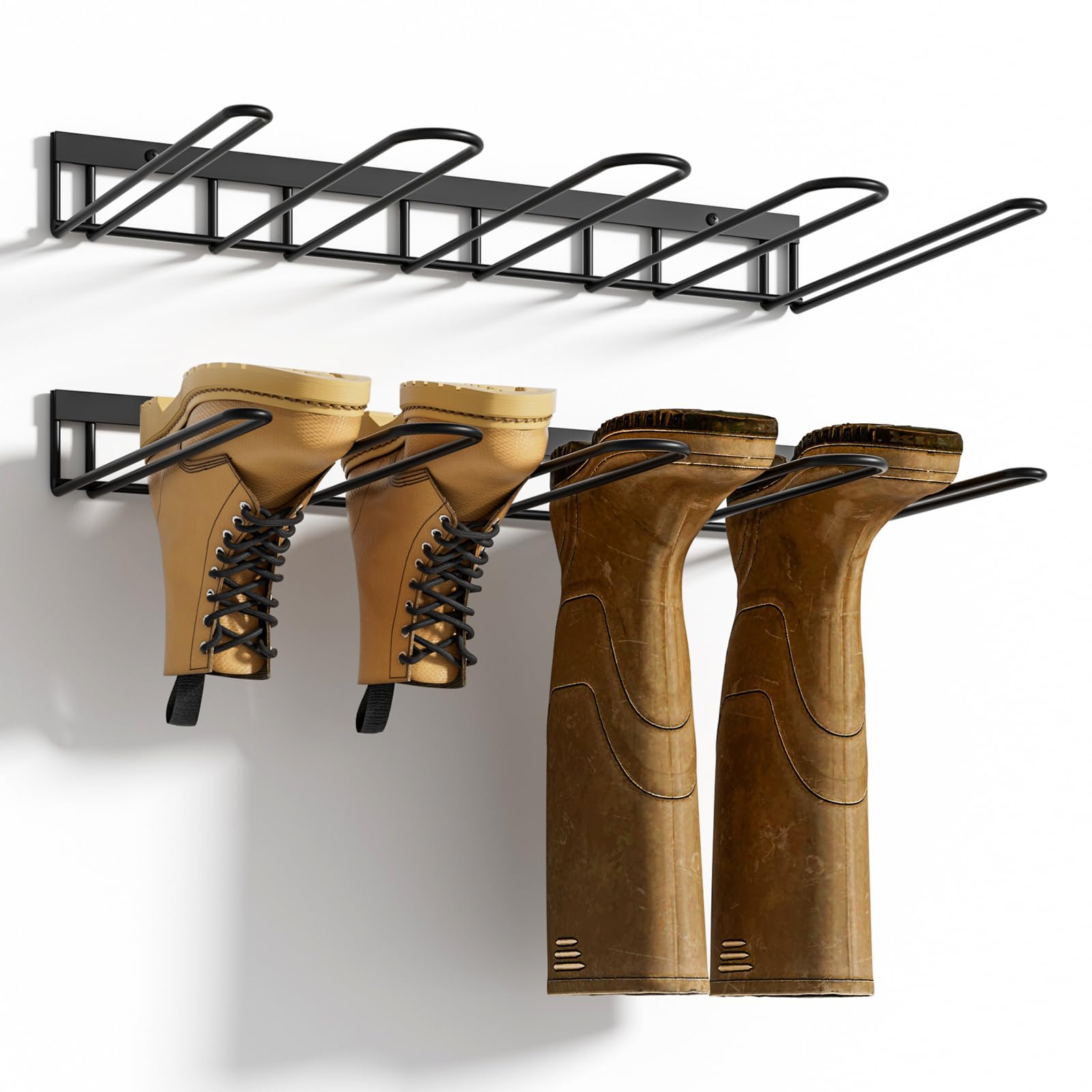 2 zapateros de pared, estante de metal para botas, capacidad para 4 ...