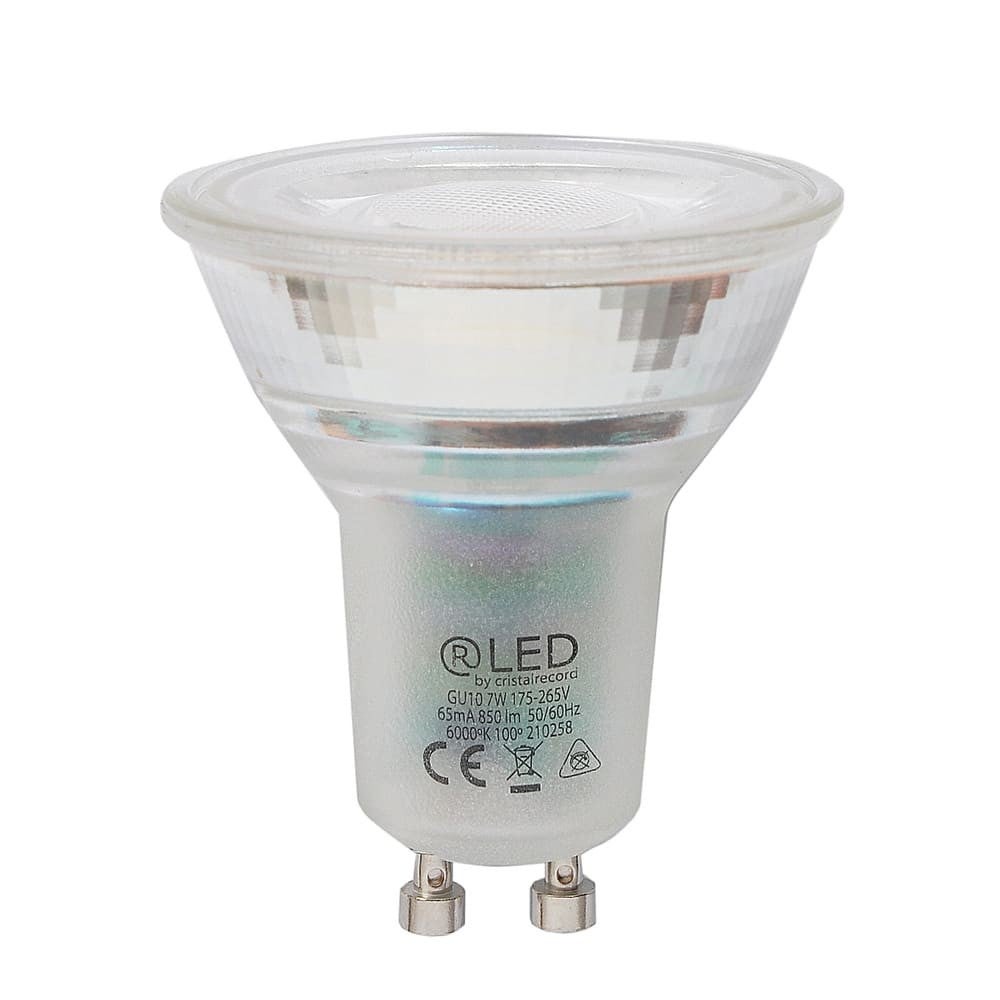Ampoule LED GU10 7W 6000K 850lm verre cristal | Leroy Merlin