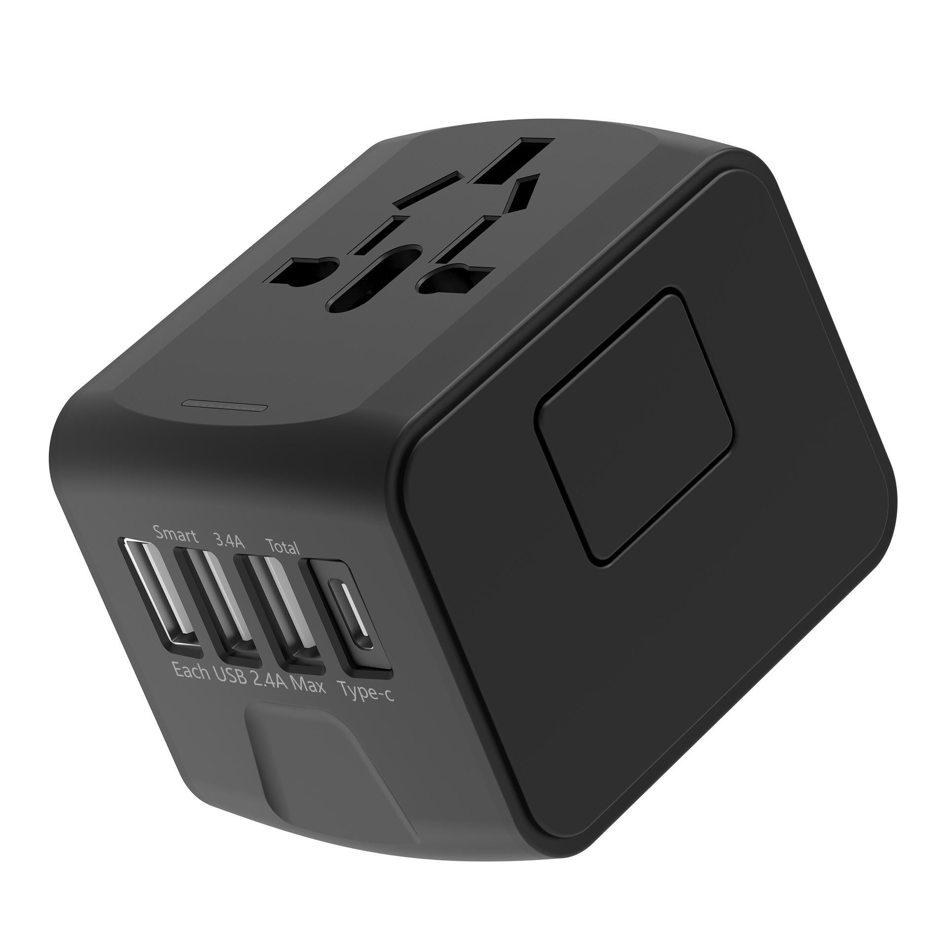 Adaptateur Voyage Universel International avec 3 USB et 1 Type C, 1500W ...