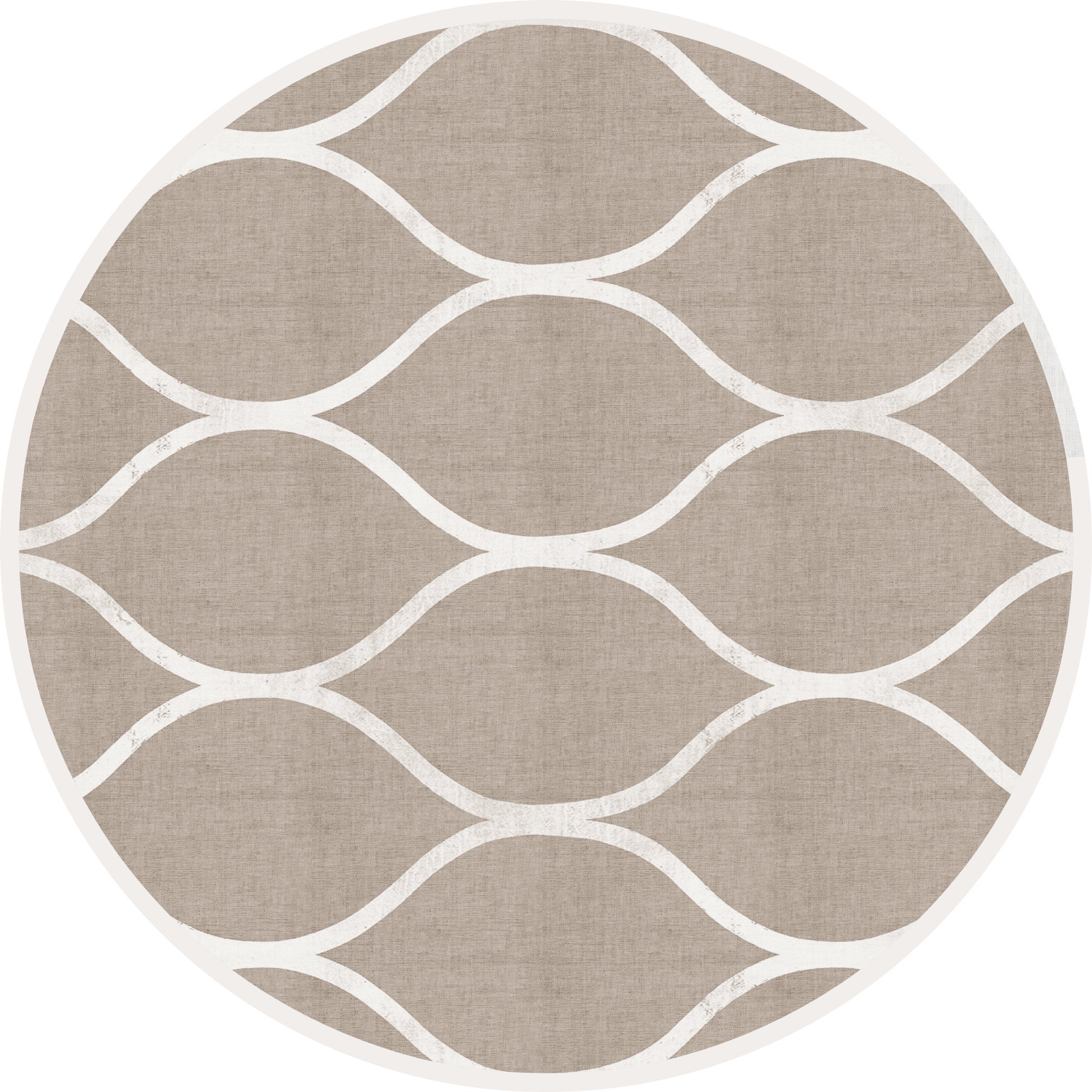 Tapis PVC intérieur/extérieur Celosía Natural [Diam] 200 cm - PVC ...