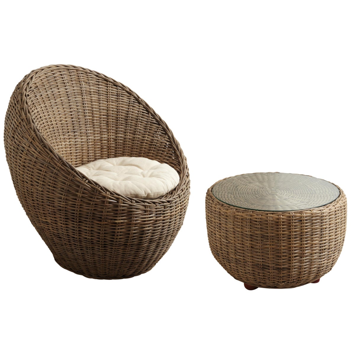 Mesa de bolas en gris perla y cristal Pipelette | Leroy Merlin