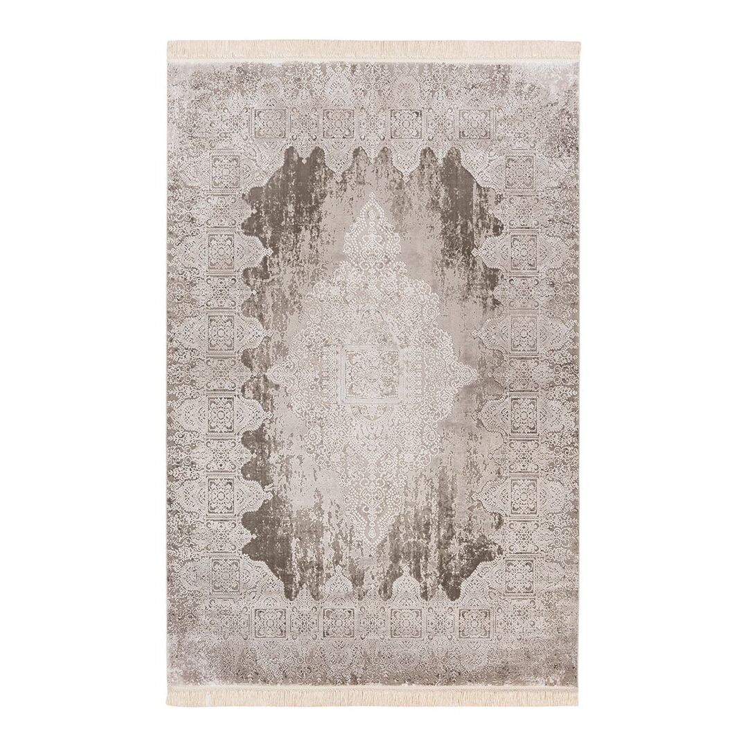 Tapis design en acrylique Argenté 80x150 ALIX | Leroy Merlin
