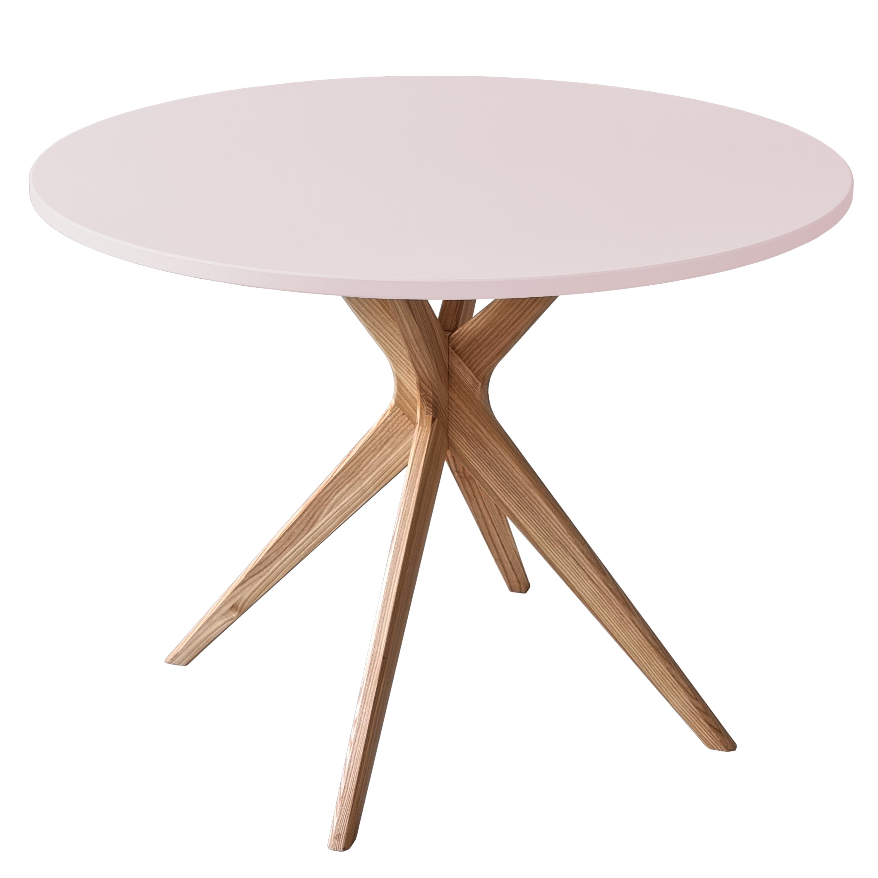 Table à manger ronde Jubi BOLD, diamètre 100, Rose poudré, table à ...