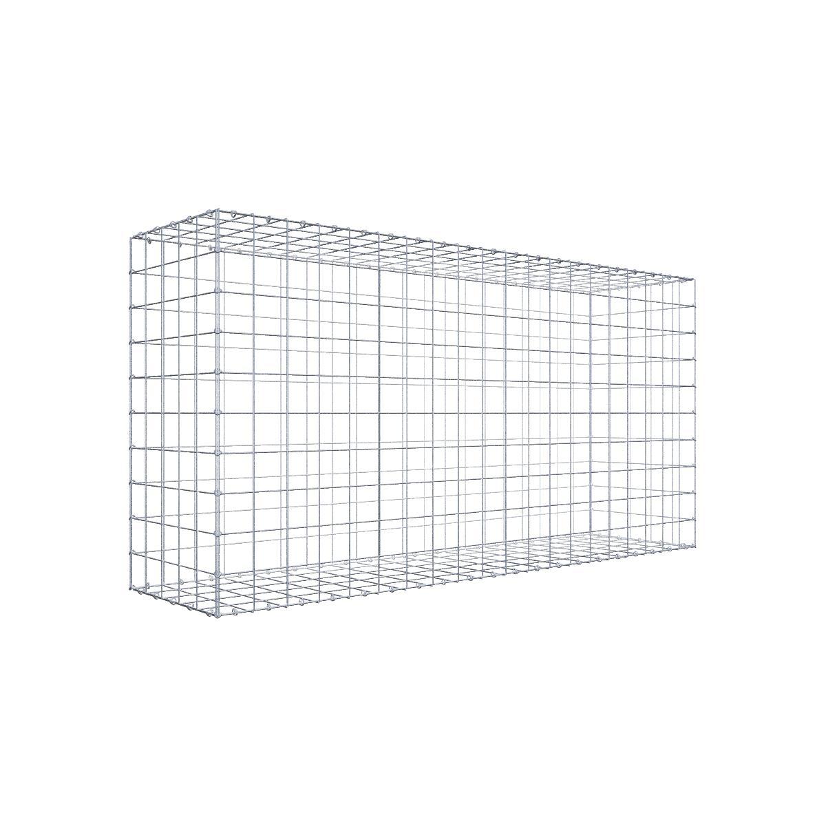 Gabion 200 cm x 100 cm x 50 cm (L x H x P), mailles 10 x 10 cm, Anneaux en C - Diamètre du fil 4 ...