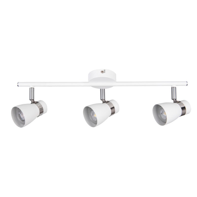 Luminaria de pared y techo ENALI – acero blanco – orientable – 3 puntos ...