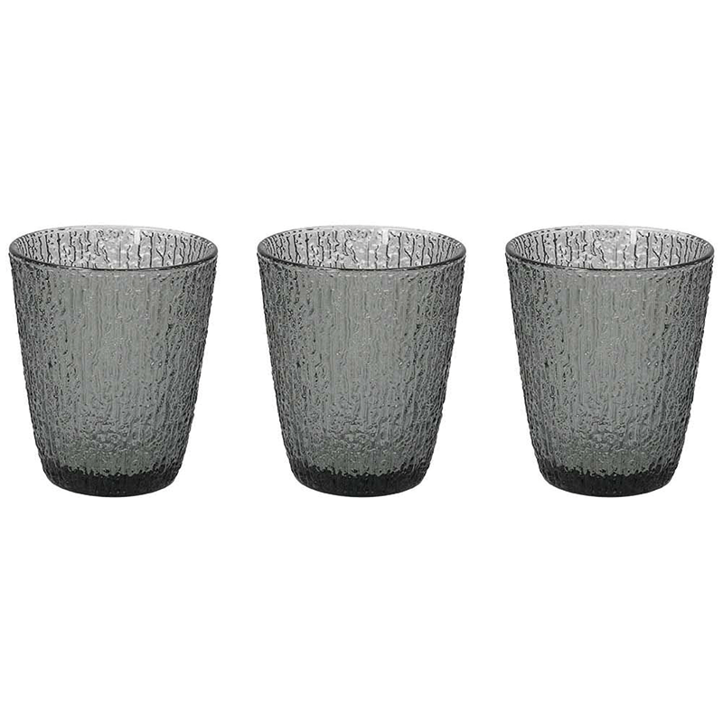 Set 3 Vasos Cristal Gris 280 Cc Línea DAVOR | Leroy Merlin